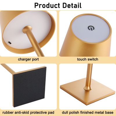 Lampe de Table Rechargeable Portable LED CCT 3000K4000K6000K en ...