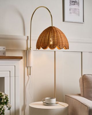 Lampe murale VALUKKAI Naturel Rotin