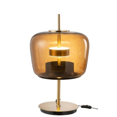 Lampe à Poser en Verre à LED "Omar" 58cm Marron