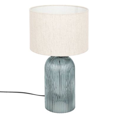 Lampe à poser Mati verre bleu H42cm - Atmosphera