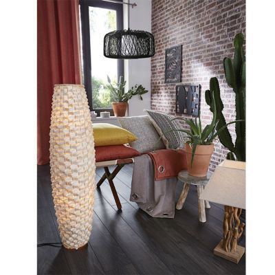 Lampe à poser Seynave Keywest bois | Castorama