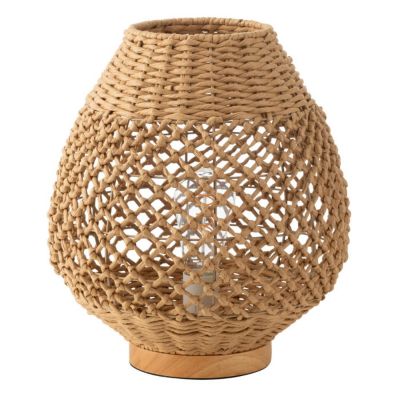 Lampe à Poser Torsade en Métal "Deann" 35cm Naturel