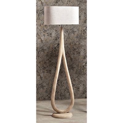 Lampe sur pied en bois naturel design contemporain 60 x 30 x 160 cm ...