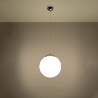 Lampe suspendue en acier/verre 1 ampoule 3000K - 30x30x120cm Sollux