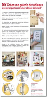 Languette accroche tableau pour cadres grands 3M Command, 24 pièces 7.2 kg