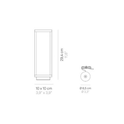 Lanterne LED Home Corten 2,2w avec batterie IP54 Zafferano