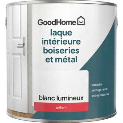 Laque boiseries et métal GoodHome brillant blanc 2,5L | Castorama