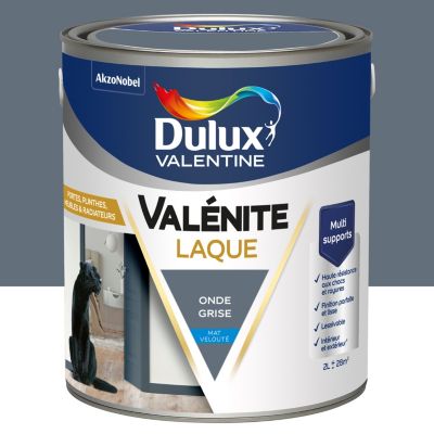 Laque Valénite Dulux Valentine Acrylique mat velouté bleu onde grise 2L ...
