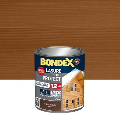 Lasure bois Bondex Chêne moyen 1L - 12 ans | Castorama