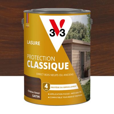 Lasure extérieure Haute Protection Protection Classique V33 chêne satin 5L