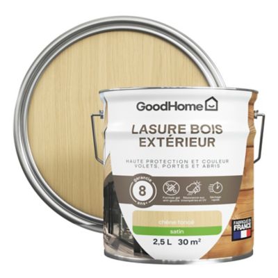 Lasure extérieure incolore satin 8 ans GoodHome 2.5L | Castorama