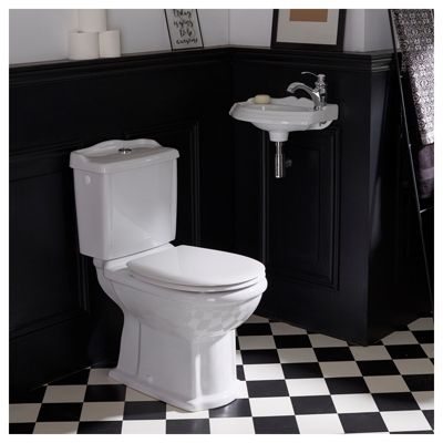 Lave main de forme rétro Blanc simple