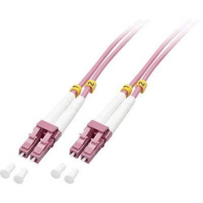 LINDY 46343 câble fibre optique duplex LC/LC OM4 5 m rose