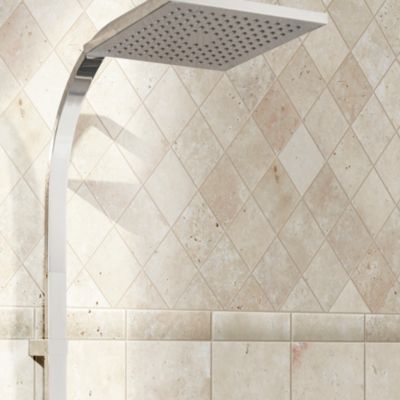 Listel beige 2,5x20cm Travertino pierre naturelle