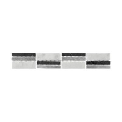 Listel blanc et noir 5 x 31 cm Aveiro | Castorama