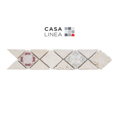 LISTEL RENAISSANCE ROMA TRAVERTIN COLOR 1 PIÈCE 5 X 30 CM CASA LINEA ...