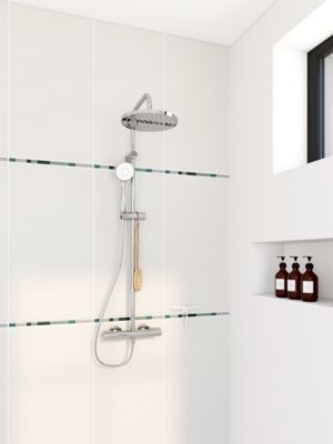 Listel Salerna vert 2 x 40 cm grés cérame émaillé