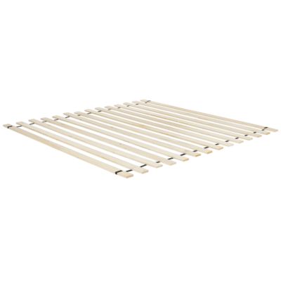 Lit avec sommier Rotin BOUSSICOURT 180 x 200 cm Marron clair