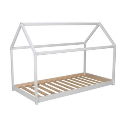 Lit cabane PANDA 90x190 + 1 sommier / Blanc