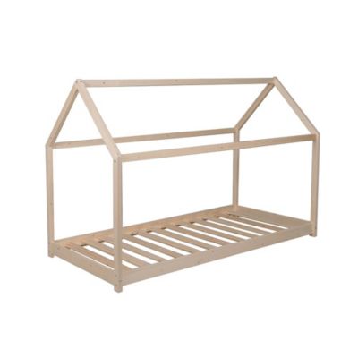 Lit cabane PANDA 90x200 + 1 sommier / Naturel