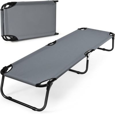 Lit de Camping Pliant, Lit de Camp Portable de 191 cm avec Cadre en ...