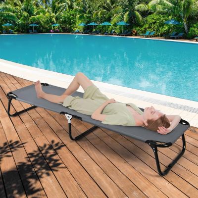 Lit de Camping Pliant, Lit de Camp Portable de 191 cm avec Cadre en ...