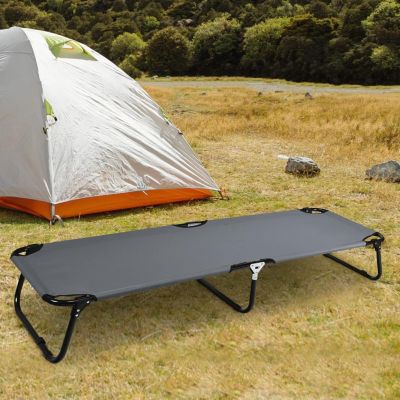 Lit de Camping Pliant, Lit de Camp Portable de 191 cm avec Cadre en ...