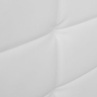 Lit double CHARLOTTE avec tête de lit et sommier 140 x 190 cm PVC blanc