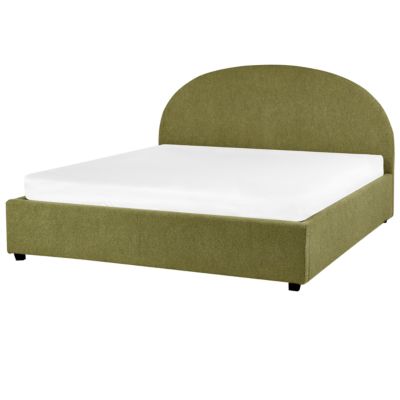 Lit ottoman Bouclé VAUCLUSE 160 x 200 cm Vert clair