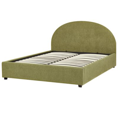 Lit ottoman Bouclé VAUCLUSE 160 x 200 cm Vert clair