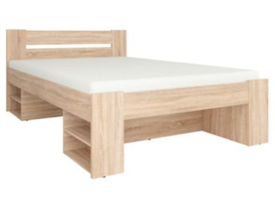 Lit simple 1 place 140 x 200 cm pour enfant avec des étagères de ...