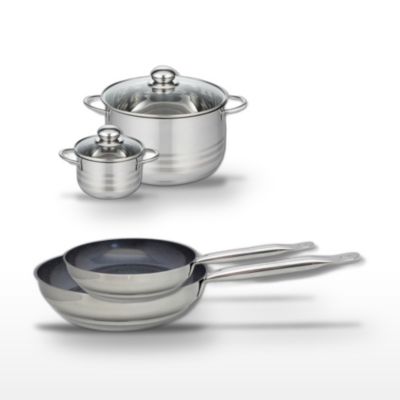 Lot 2 Poêles 24/28cm & 2 Faitouts 12/20cm Elo Profi Therm Platinum