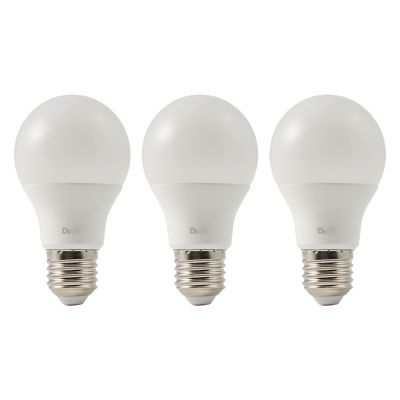 Lot 3 ampoules LED A60 E27 806lm 7.3W = 60W Ø6cm Diall blanc chaud | Castorama