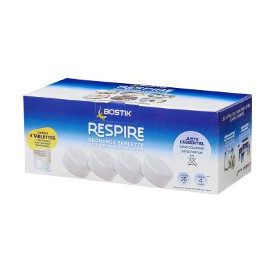 Lot 4 tablettes pour absorbeur d'humidité Respire Bostik 25m²