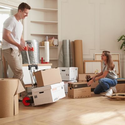 Lot de 10 cartons déménagement premium avec poignées H. 30 x L. 60 x l ...