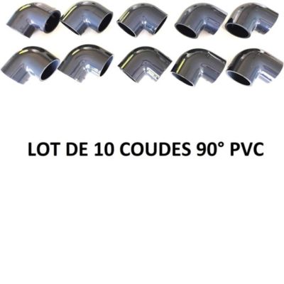 Lot de 10 Coudes 90 degrés 32mm PVC Pression PN16 Piscine évécuation et ...