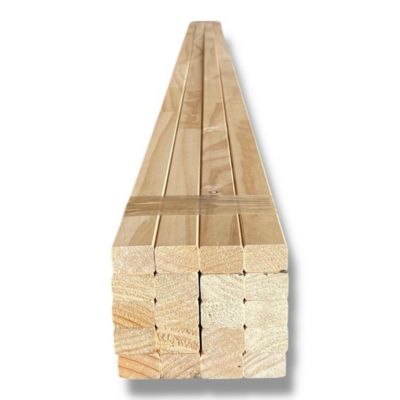 Lot de 10 lattes en pin brossé sans nœuds 47x17x2400 mm