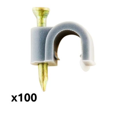 Lot de 100 crochets de fixation diamètre 7mm - Gris - Zenitech | Castorama