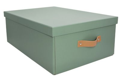 Lot de 2 boîtes en carton rectangulaires vertes | Castorama