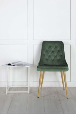 Lot de 2 chaise ebuy24 en bois non pliable H. 89 cm interieur vert