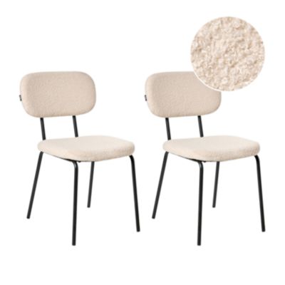 Lot de 2 chaises ADAIR Bouclé Beige