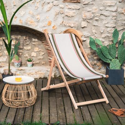Lot de 2 chilienne avril paris vert H. 96 cm en bois L. 60 cm | Castorama