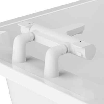 Lot de 2 colonnettes blanc mat GoodHome