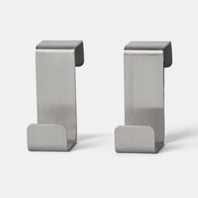 Lot de 2 crochets de rangement forme S Datil GoodHome inox | Castorama