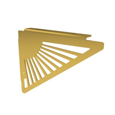 Lot de 2 équerres soleil triangle à visser L. 20,3 cm Cime métal doré ...