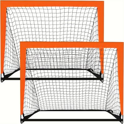 Lot de 2 Filets de Football Portables - Design Pliable et Escamotable