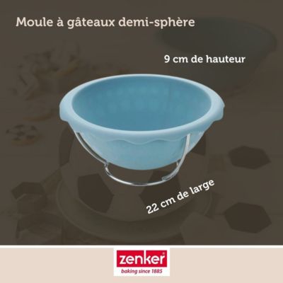 Lot de 2 moules demi sphère pour gâteau ballon de foot 18 cm Zenker ...