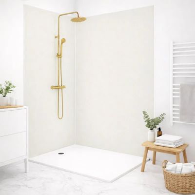 Lot de 2 panneaux de douche en PVC (90x220 & 120x220 cm) + profilés ...