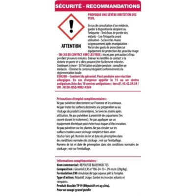 Lot de 2 repousse insectes 1L Bloq'insectes