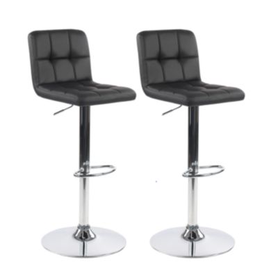 Lot de 2 tabourets de bar noir Box & Beyond Alama | Castorama